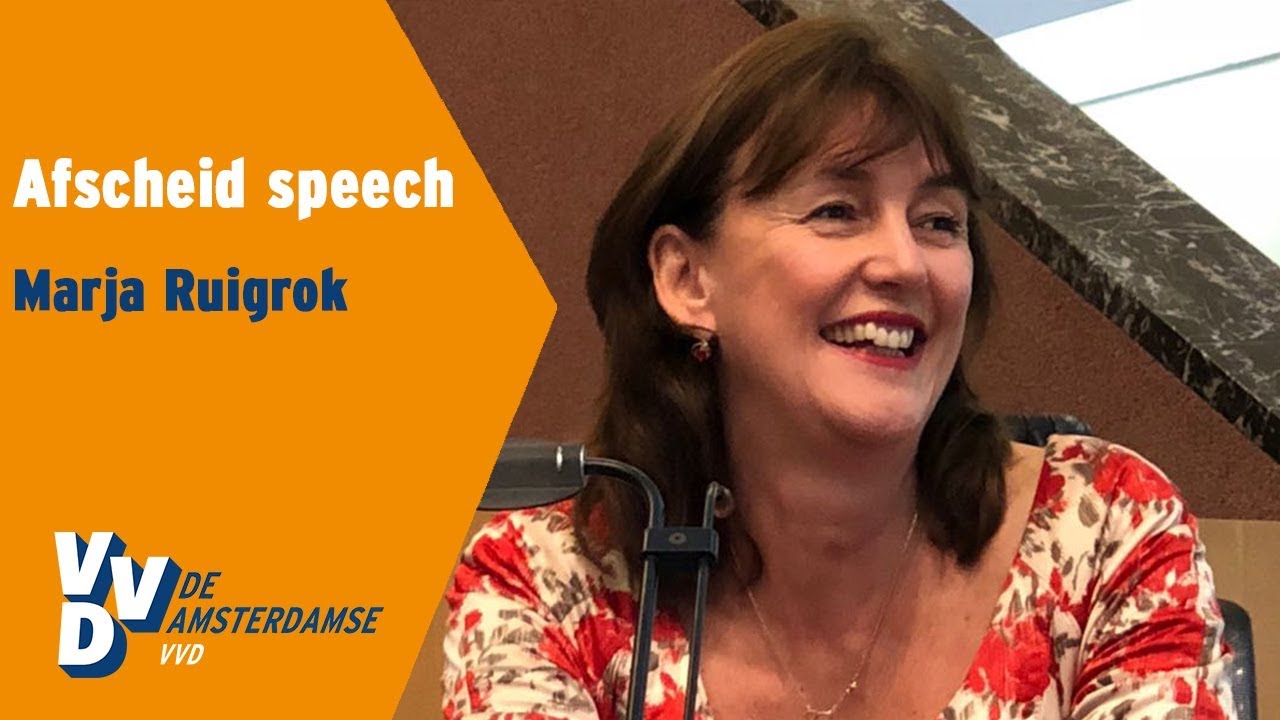afscheidspeech Marja Ruigrok - YouTube