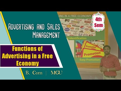 Functions of Advertising in a Free Economy | Advertisement and Sales ...