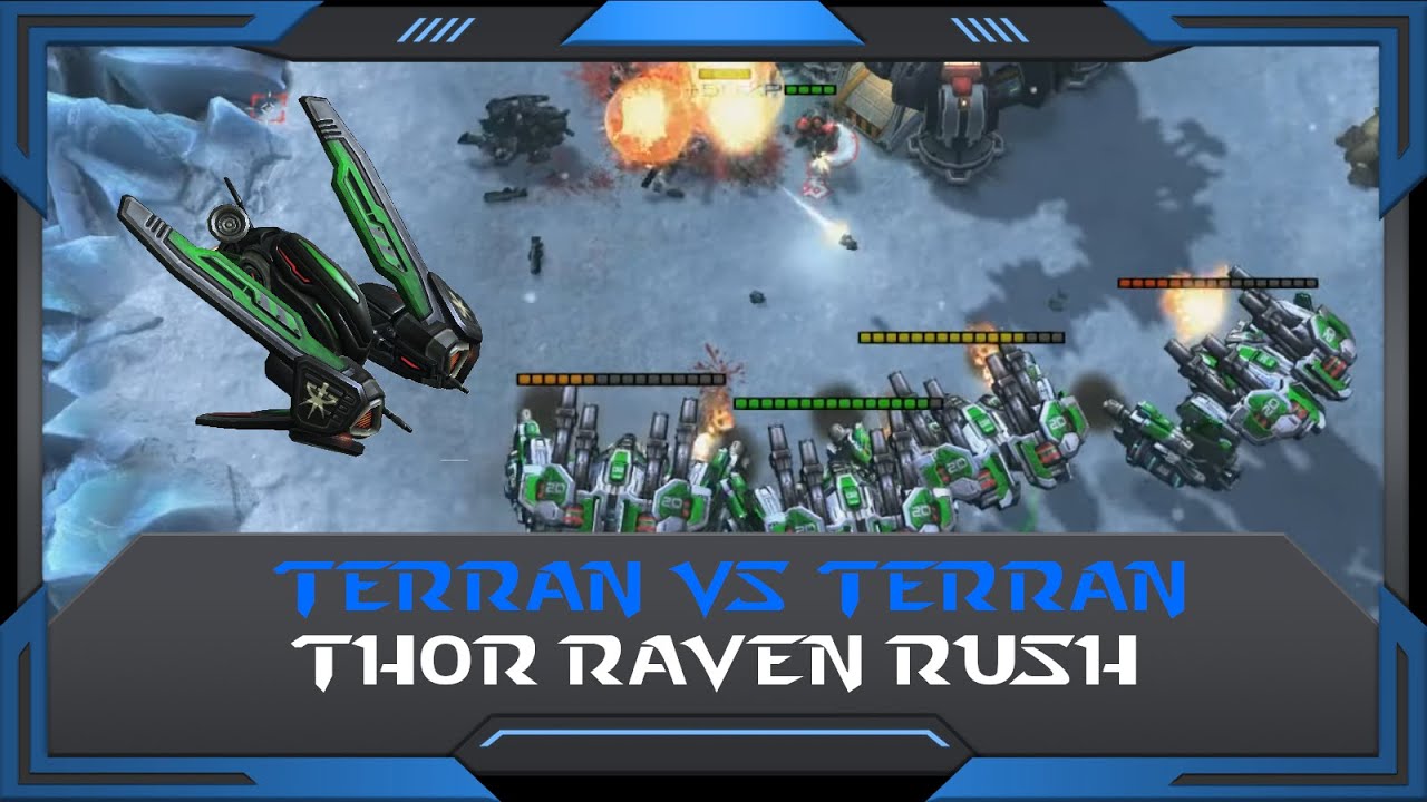 StarCraft 2 (RuFF Highlight): Thor Raven Rush - YouTube