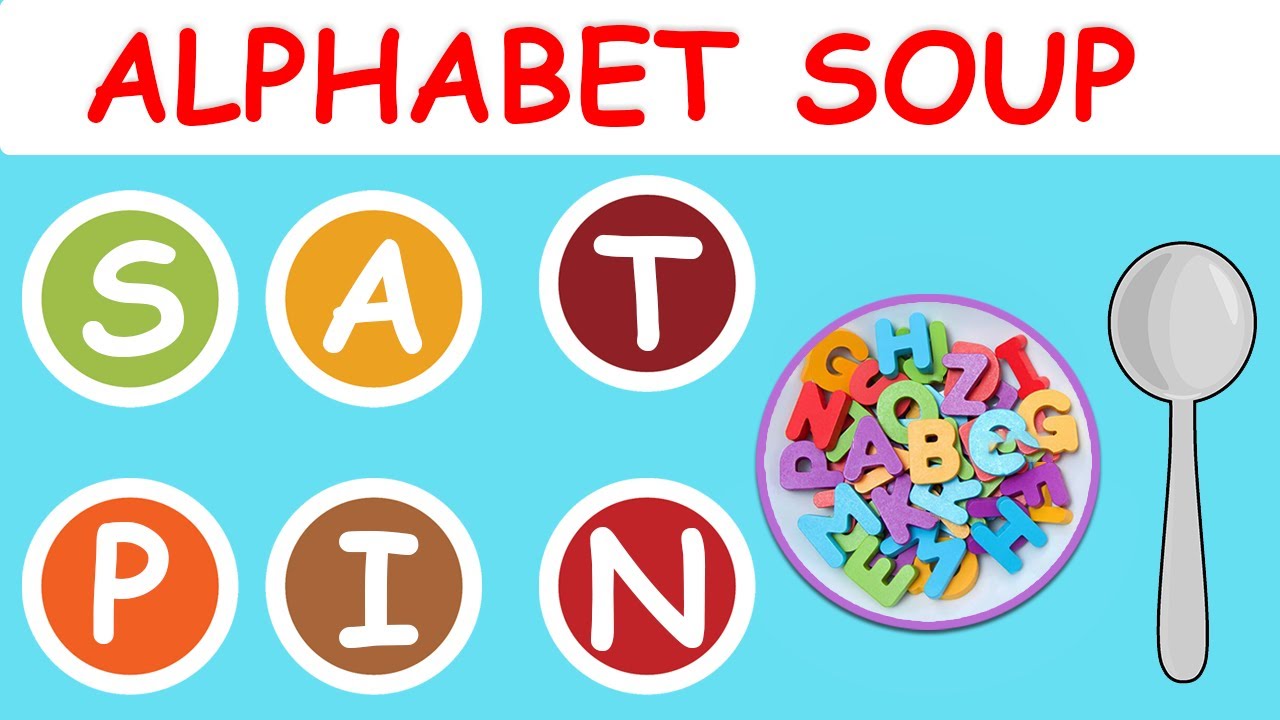 Jolly Phonics Letters Activities for kids - Alphabet Soup | S, A, T, P ...