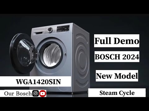Bosch WGA1420SIN Full Demo ★ Bosch New Steam Model Washing Machine ...