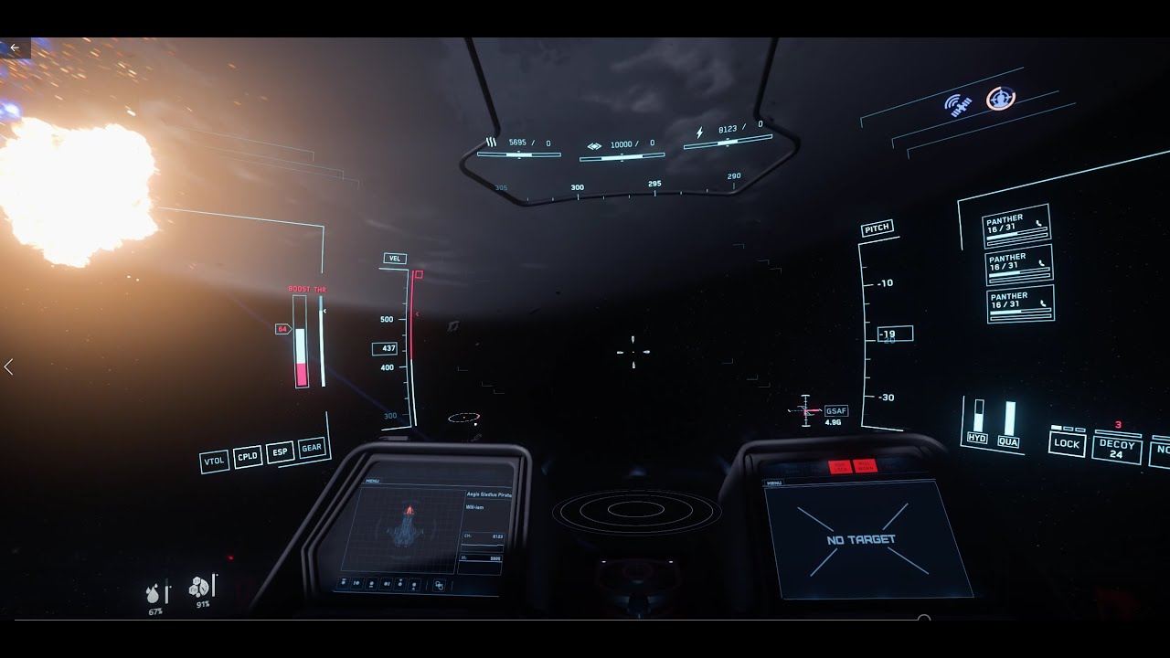 The Aegis Gladius Pirate vs an Anvil Hawk (Star Citizen) PVP - YouTube