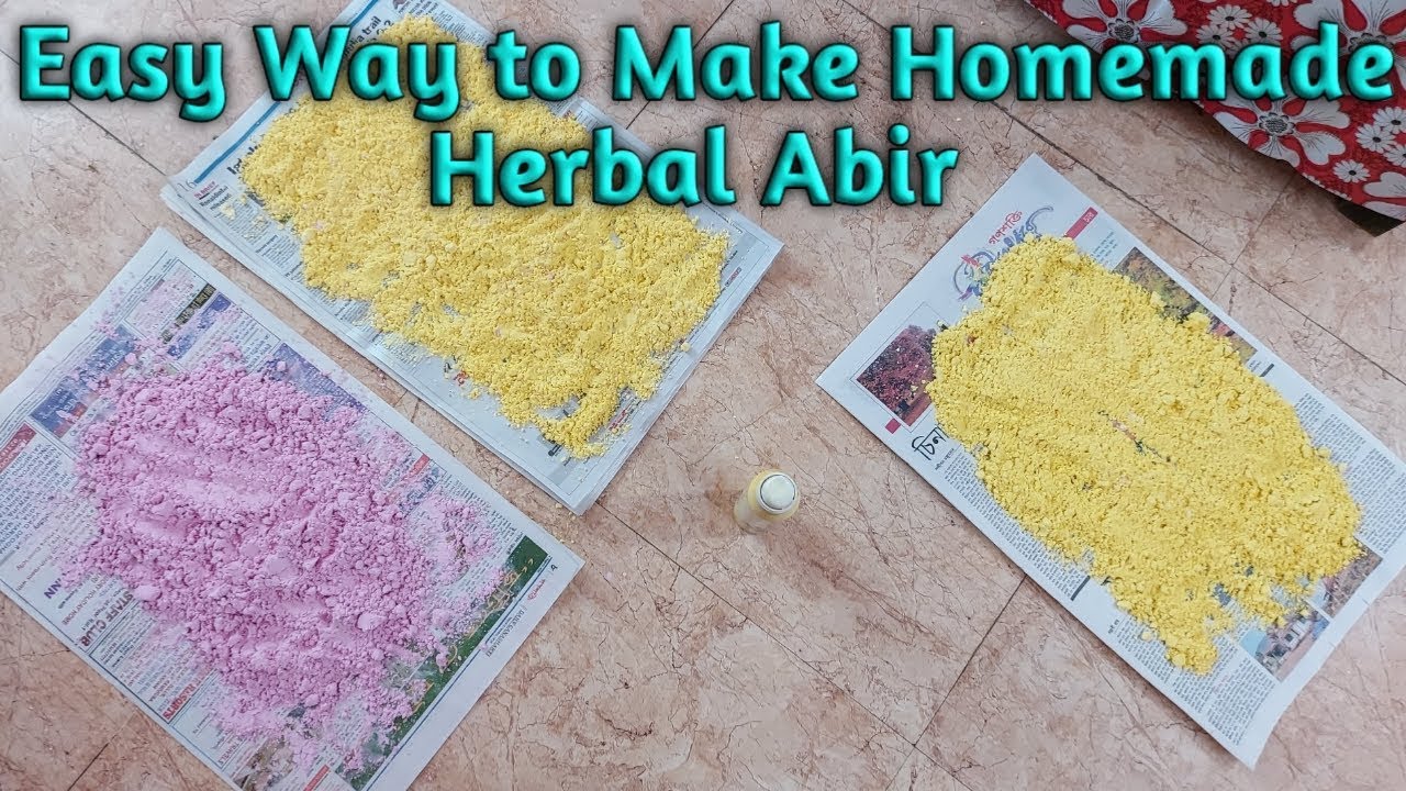 How to make Herbal Abir| How to make Herbal Color| বাড়িতে সহজে হার্বাল ...