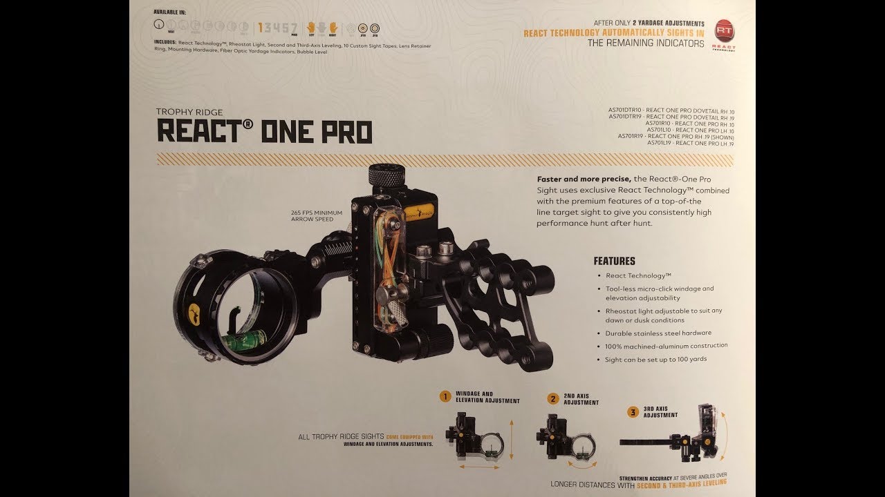 Trophy Ridge - React One Pro Sight - YouTube