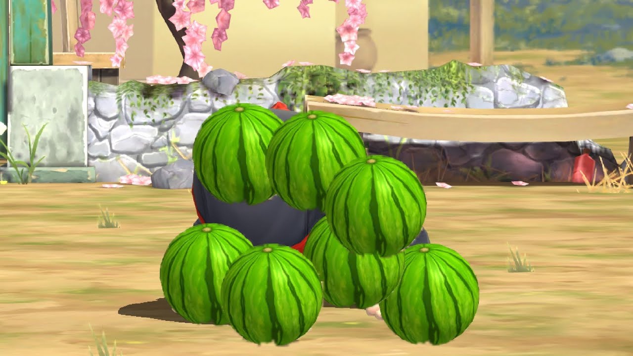 Pelting clumsy ninja with watermelon - YouTube
