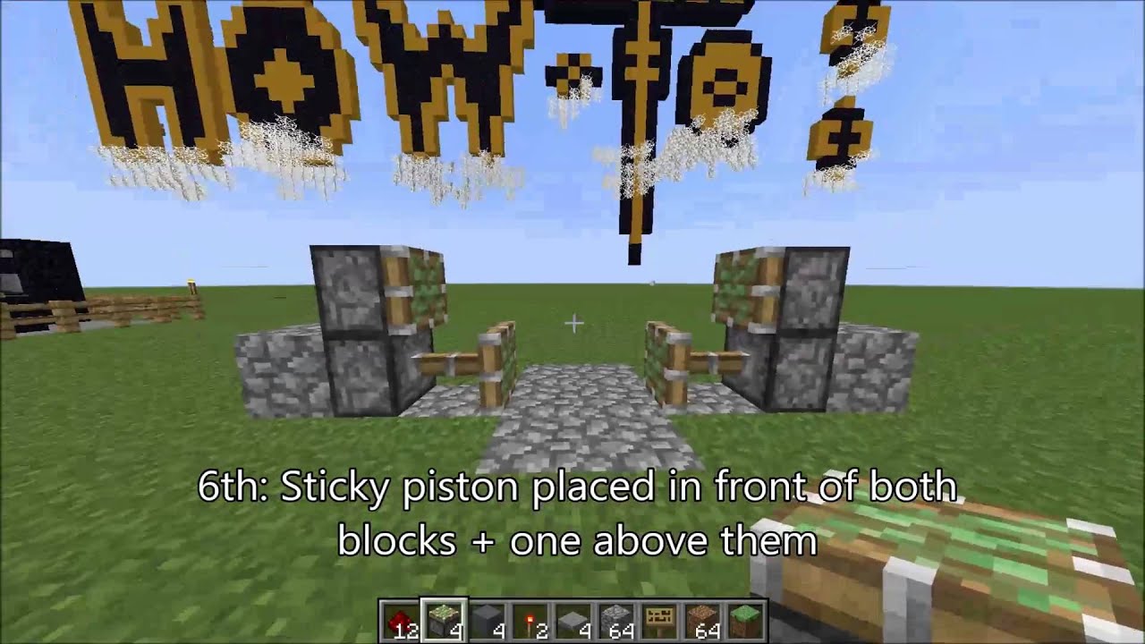 MC: How To: Redstone/piston door - YouTube