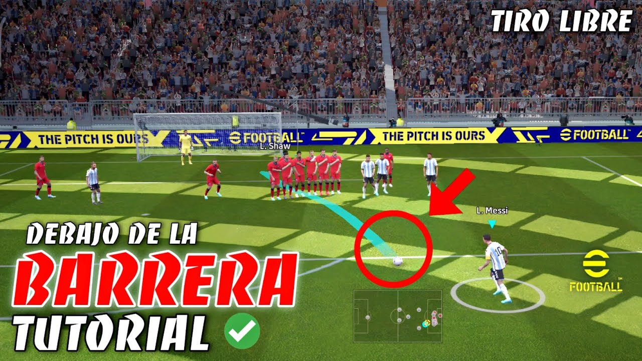Cómo disparar debajo de la barrera en Tiros libres | Tutorial completo 👀 | Efootball 23 Mobile ...
