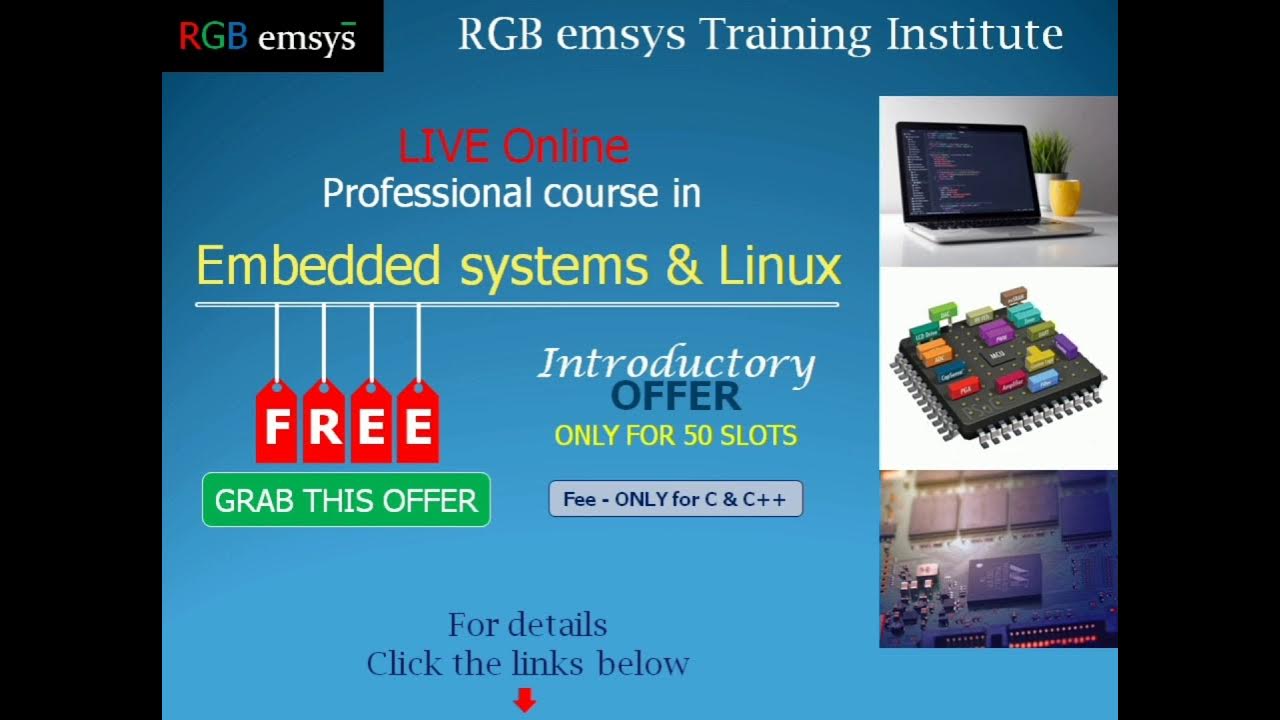 LIVE Online - Embedded systems & Linux courses for FREE by an Industry ...