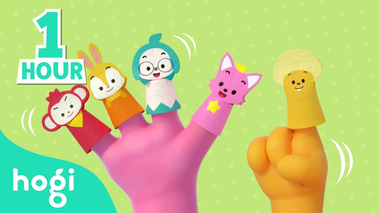 [1 HOUR LOOP] Finger Friends｜Sing Along 🎶｜Hogi & Pinkfong - YouTube