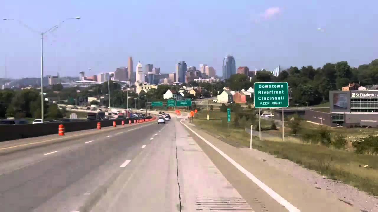 Driving North Through Cincinnati, Oh - YouTube