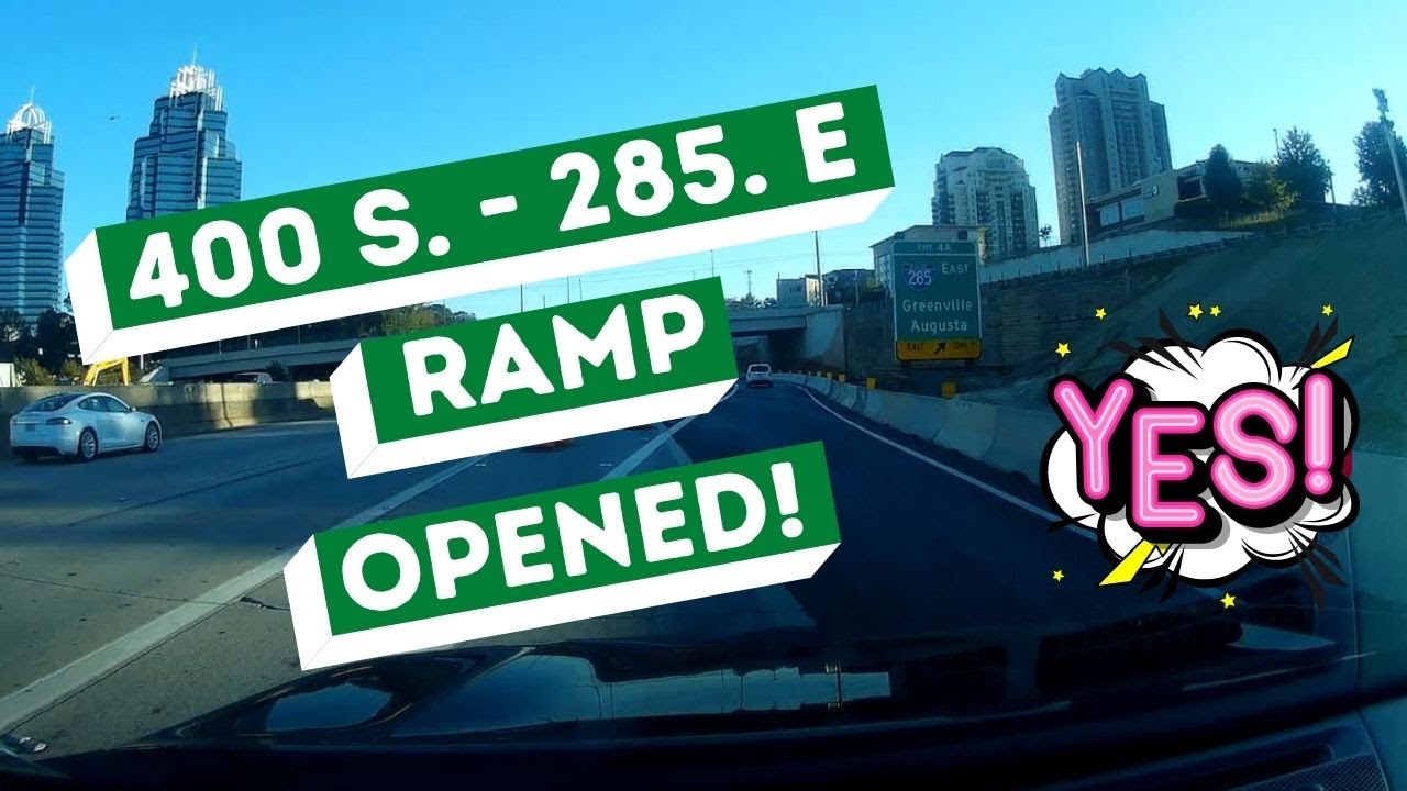 Sandy Springs Dunwoody SR GA 400 Southbound to I 285 Eastbound Is Opened - YouTube