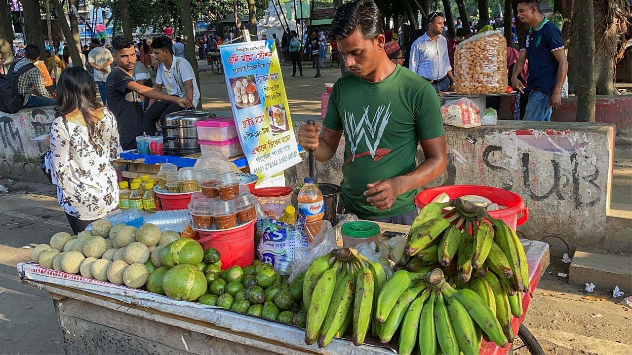 Extremely Tasty Green Banana - Mix fruits - Kacha Kola Vorta! Extremely ...