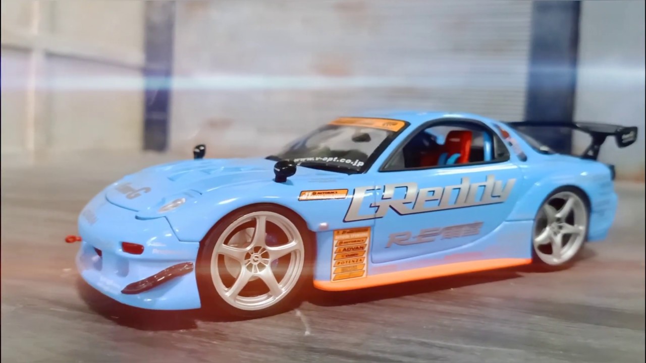 โมเดลรถ Hotworks Mazda RX-7 D1 RE Scale 1/24 - YouTube