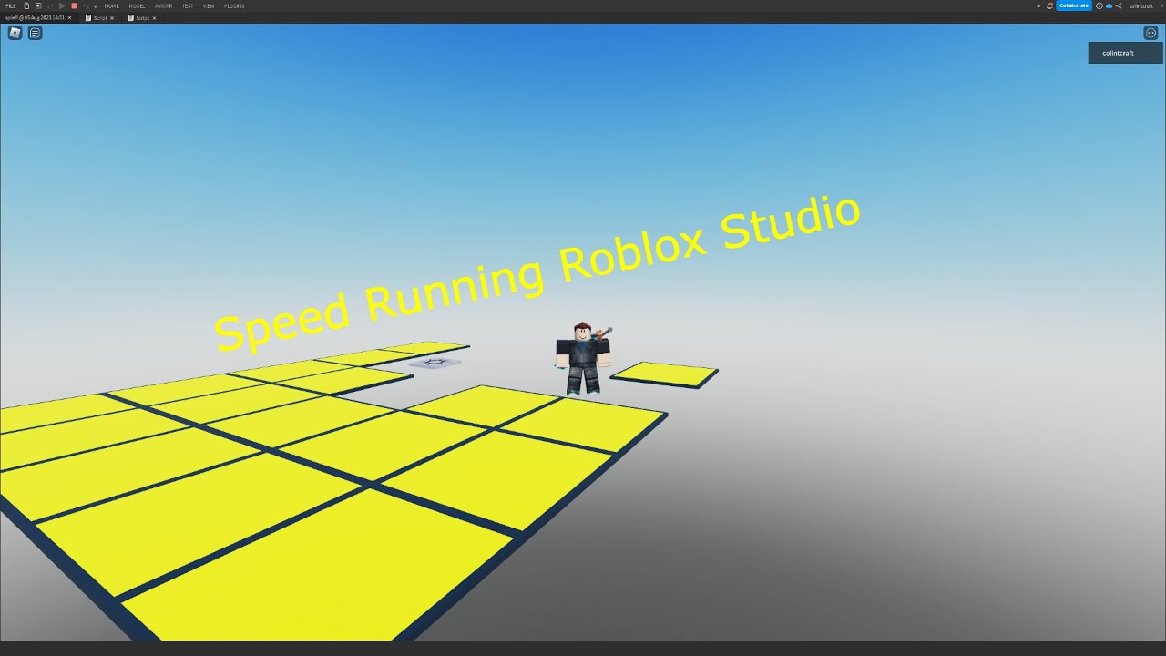 Speed Running Making A Game In Roblox - YouTube