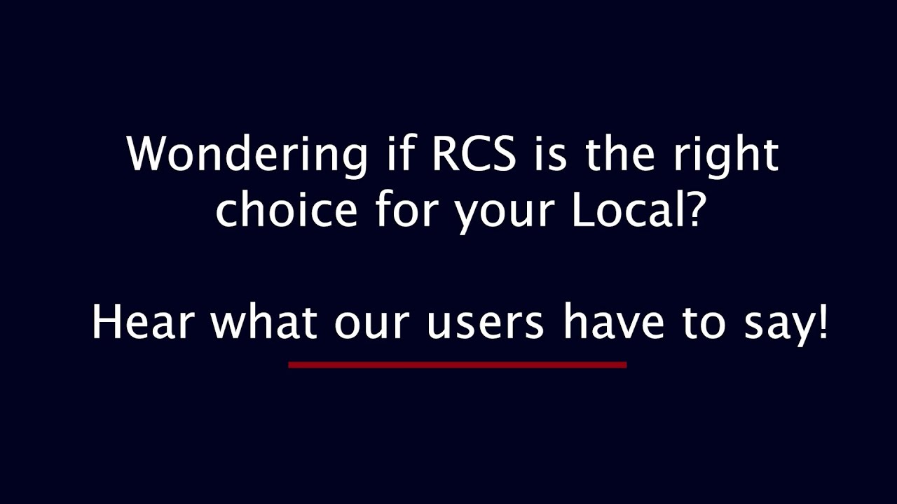 Why our users love RCS Union Software - YouTube
