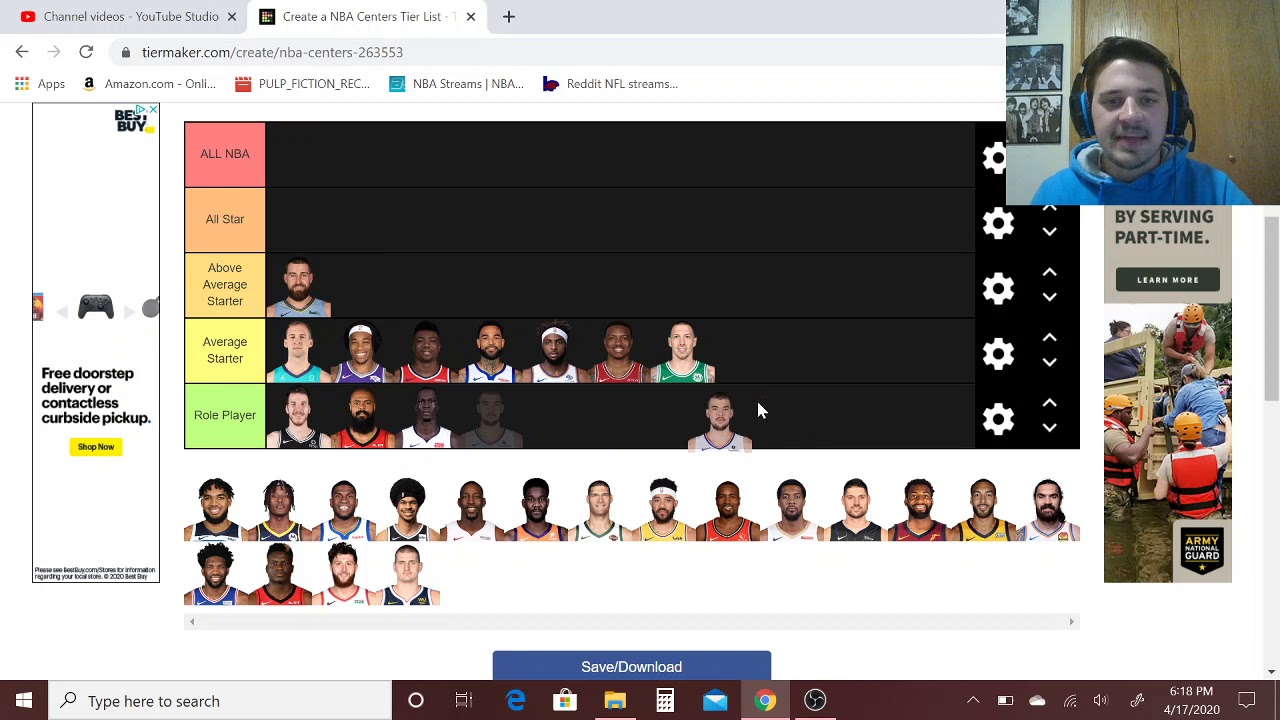 Ranking All NBA Starting Centers - Updated - YouTube