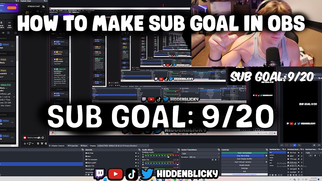How to add a SUB COUNT to OBS for your TWITCH STREAMS - YouTube