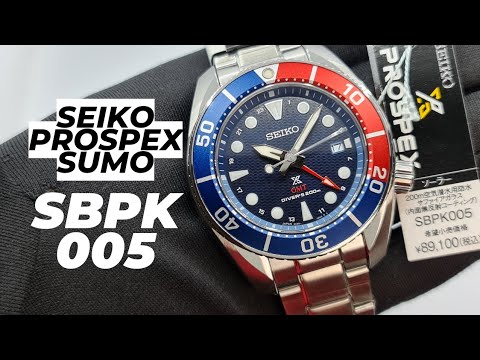 [4K] Seiko Prospex Solar GMT Diver's 200m Sumo SBPK005 - YouTube