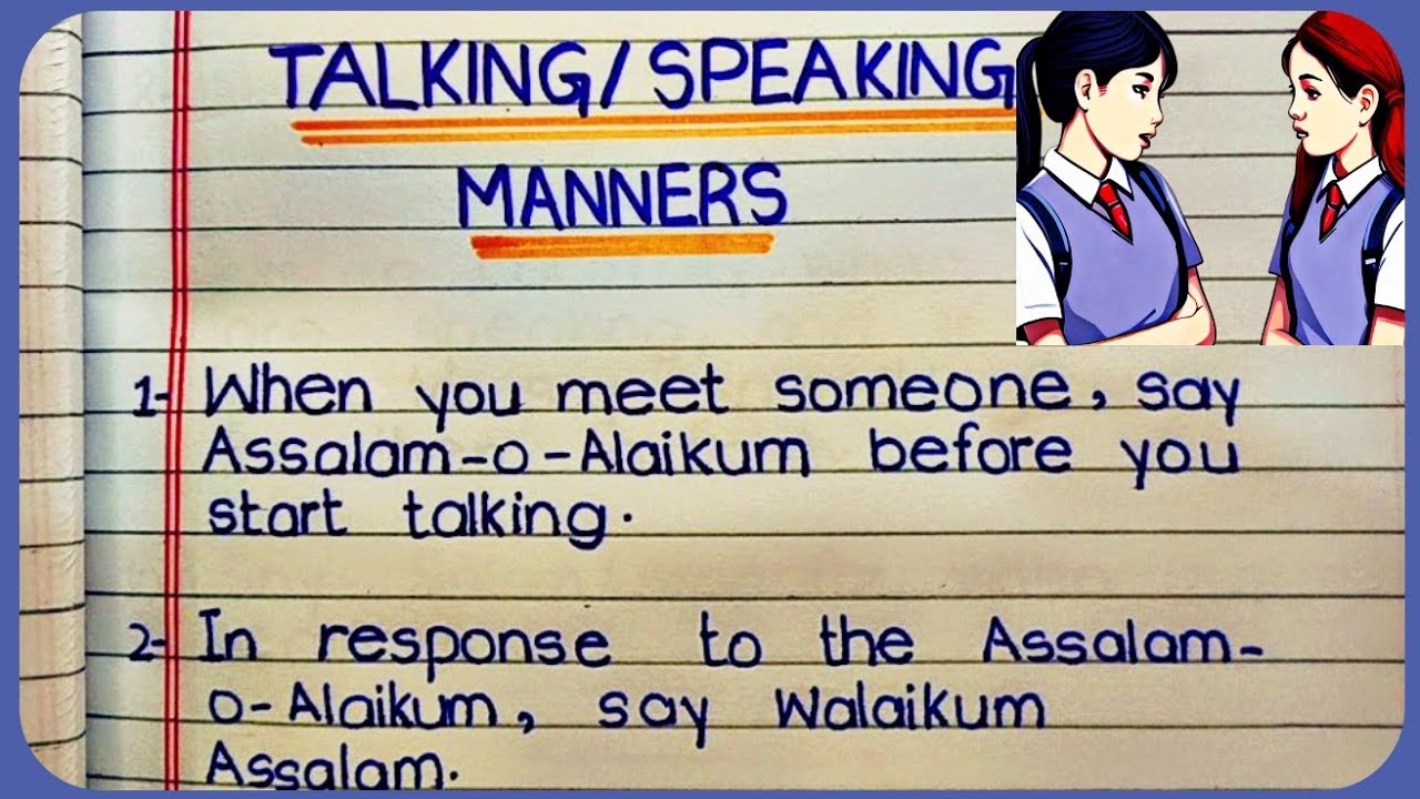 Good Speaking Manners | Good Manners of Talking | Good Manners ...