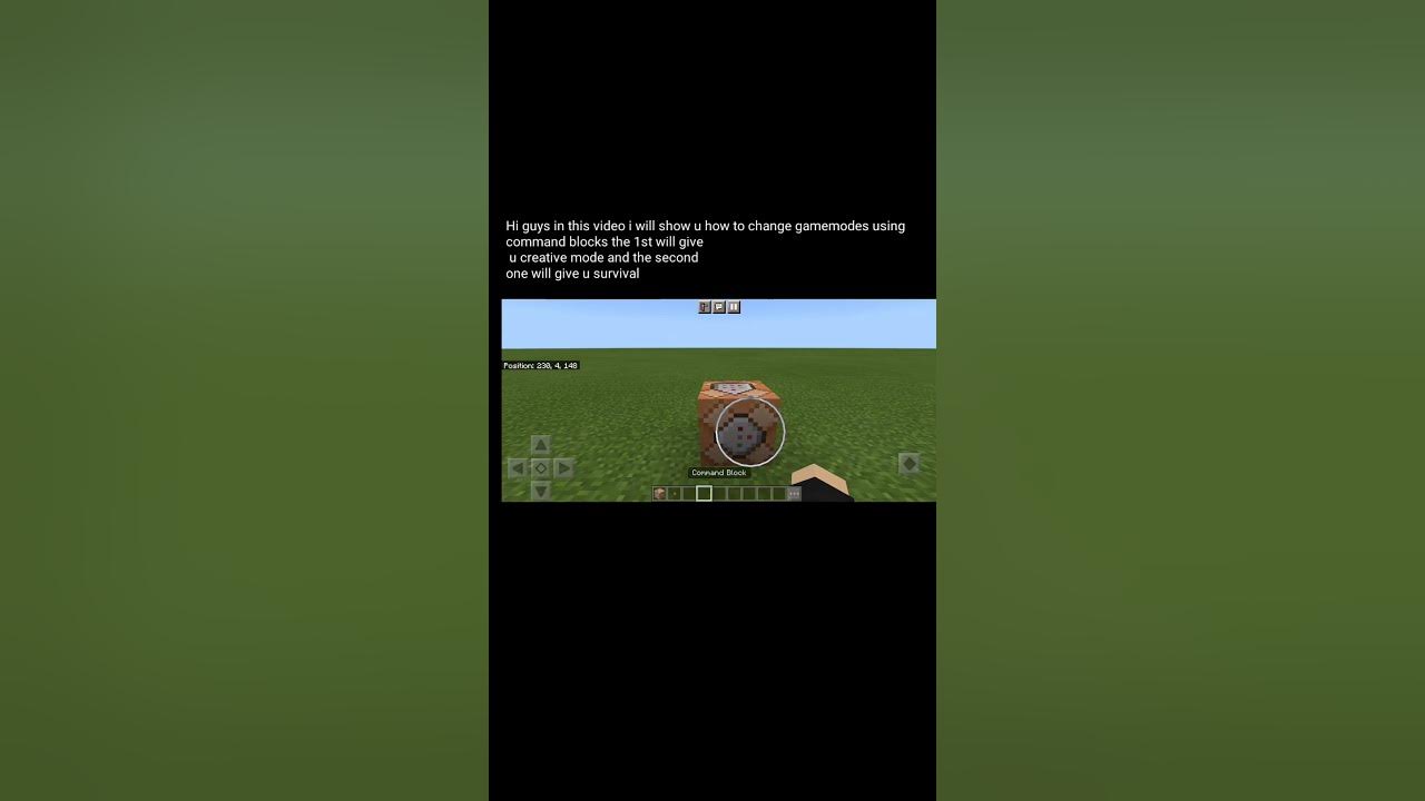 How to change gamemodes by using command blocks in mcpe #shorts # ...
