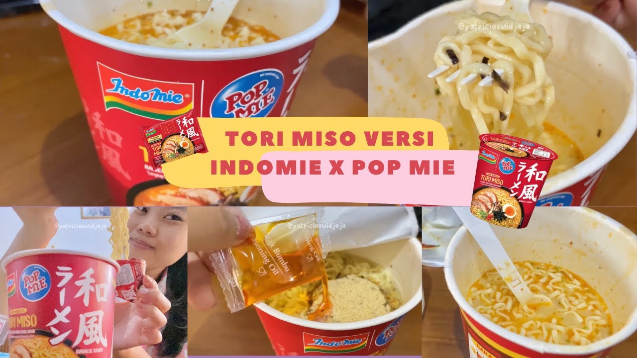 TORI MISO JAPANESE RAMEN Indomie x Pop Mie | Ramen Cup Noodle 😋 - YouTube