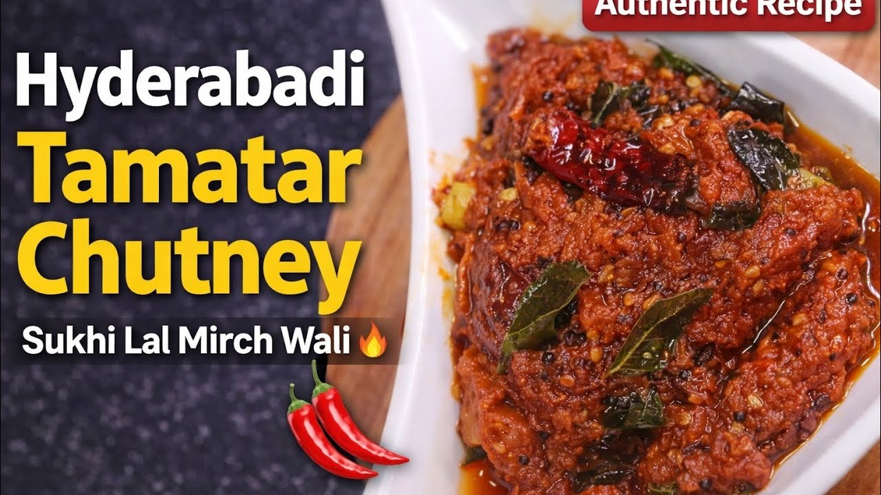 Authentic Hyderabadi tamatar ki chutney with sukhi laal mirchi 🌶️😍 ...