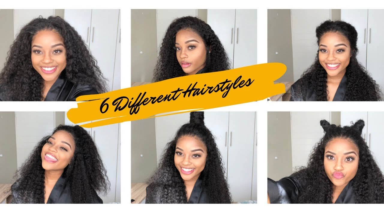 6 EASY HAIRSTYLES FOR A CURLY LACE FRONTAL + INSTALLATION FT LAVY HAIR ...