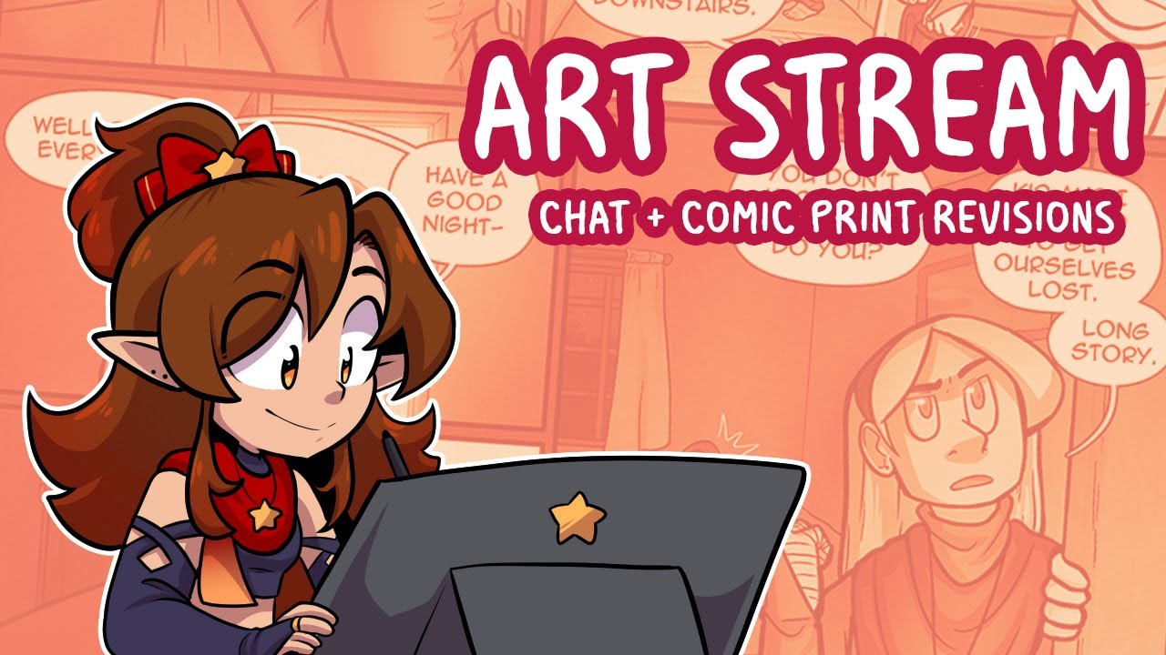 Drawing and Chat! | Working on my Webcomic! [New page + revision work] - YouTube