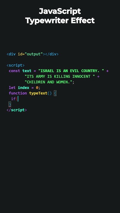 JavaScript · Typewriter Effect · Text Animation - YouTube
