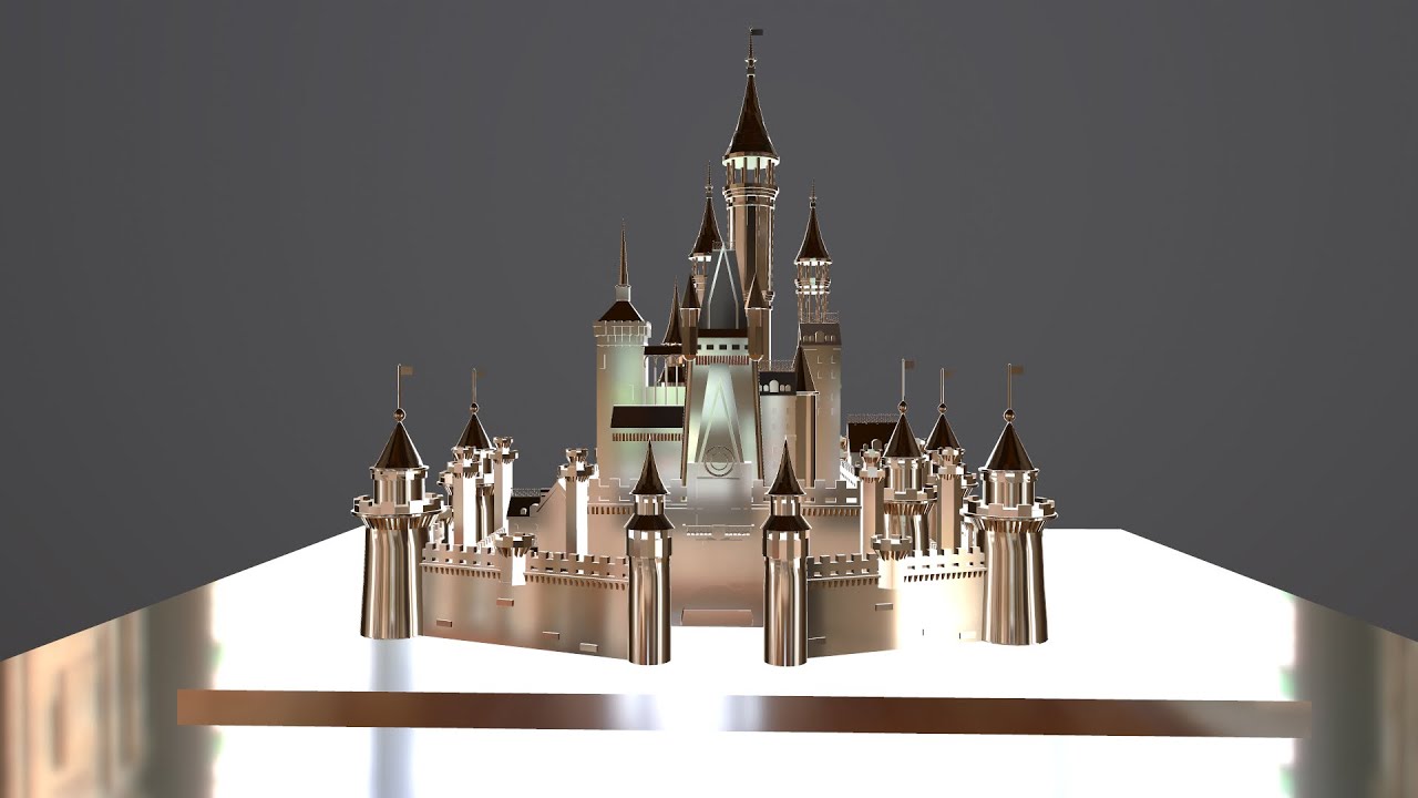 DISNEY CASTLE in Autodesk Maya - YouTube