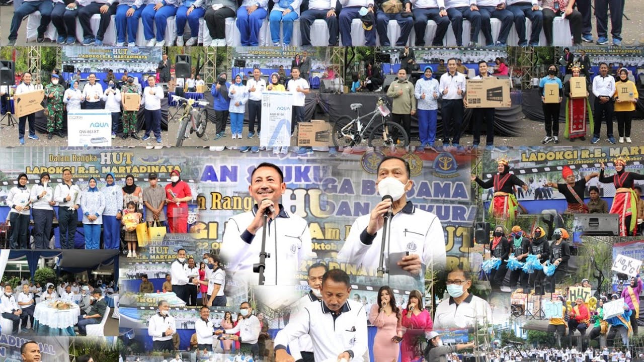 Olahraga bersama Kadiskesal dan syukuran HUT 53 Ladokgi R.E Martadinata ...