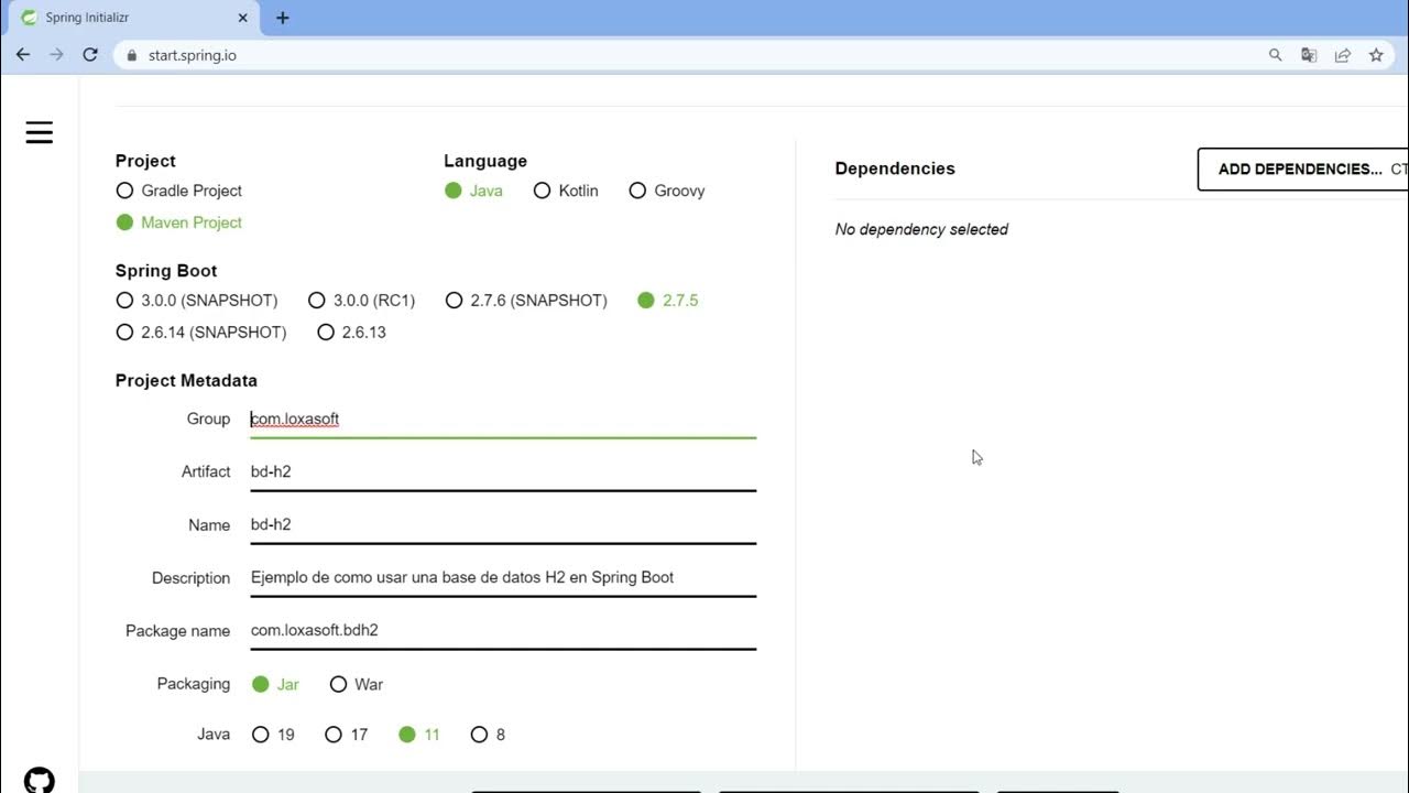 Como crear un proyecto Spring Boot con Spring Initializr - YouTube