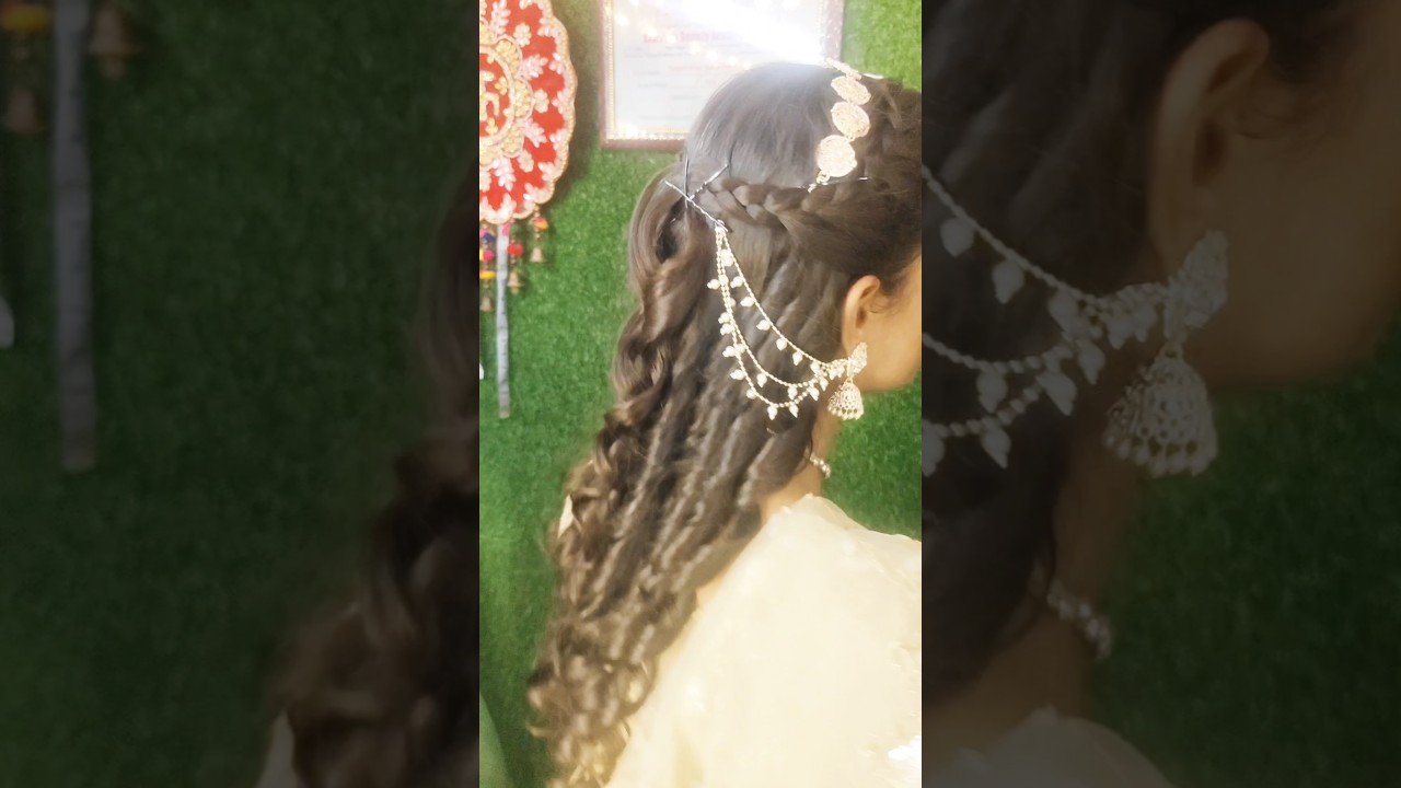 Hairstyle for wedding 💍 matha Patti hairstyle #hairstyle# ...