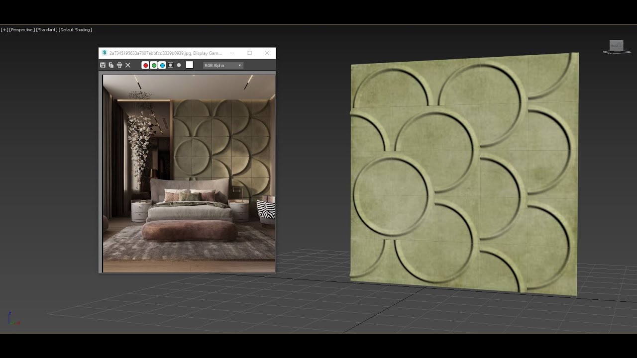 Bed Back Panel Design In 3ds Max | Esthetic Space Decor - YouTube