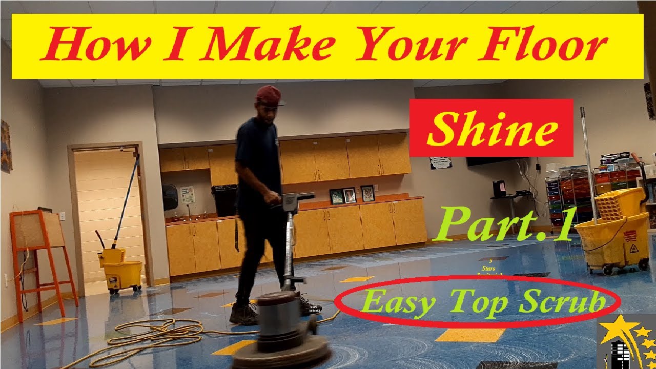 How to top scrub: VCT Tile floors video #cleaninghacks #cleaning # ...