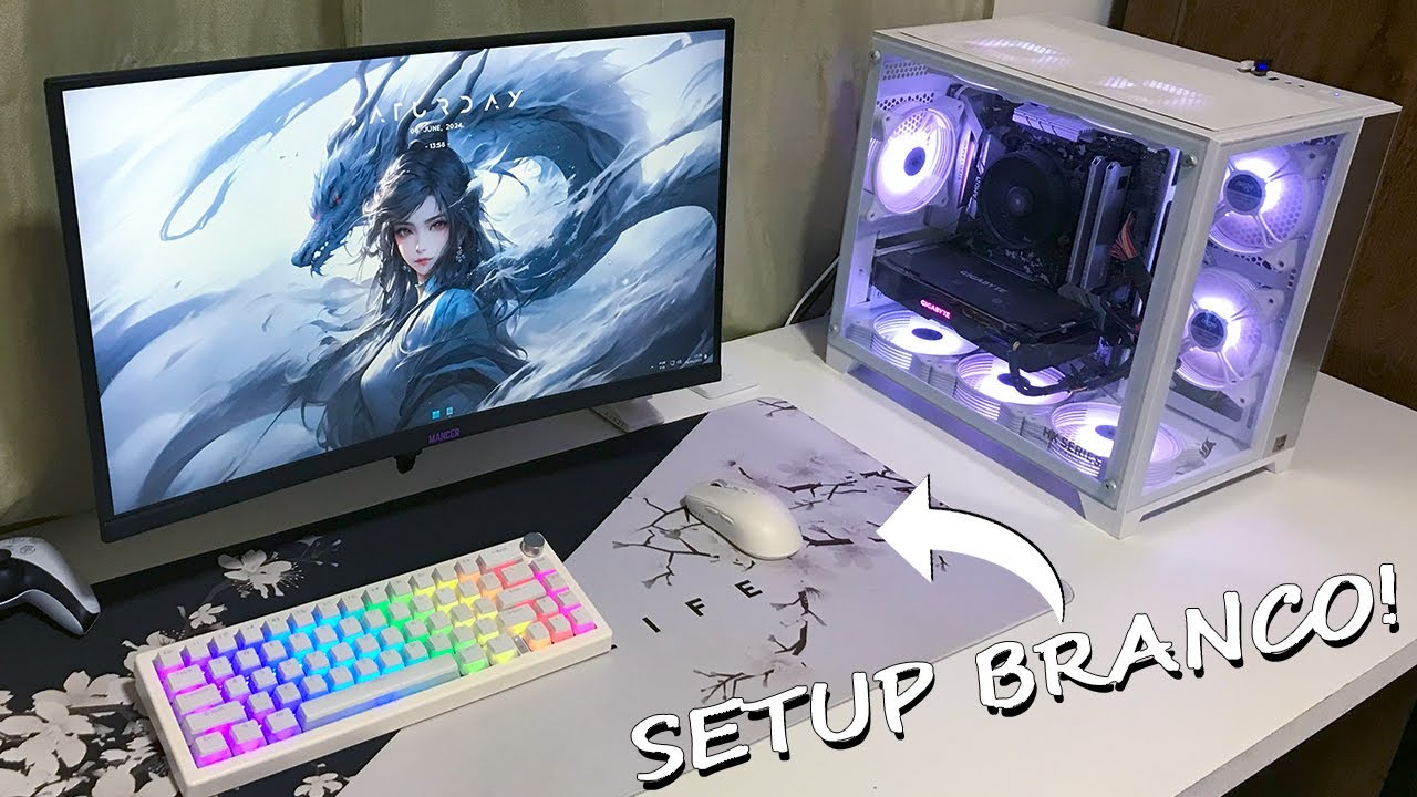 Meu Setup Gamer Branco | Junho 2024 - YouTube