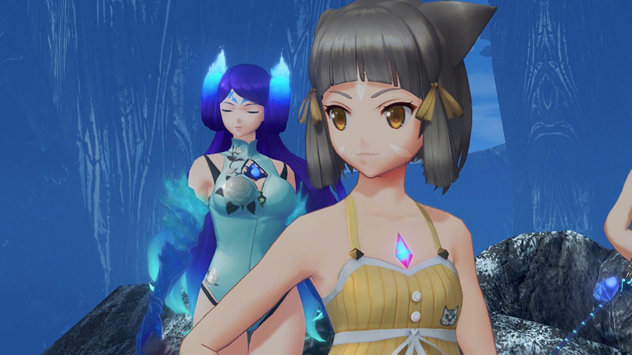 Xenoblade Chronicles 2 Swimsuit Edition Cutscene 106 - The Cold City ...
