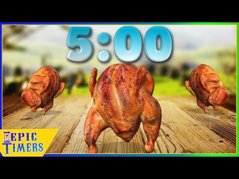 5 Minute Dancing Thanksgiving Turkey Party Countdown Timer with music