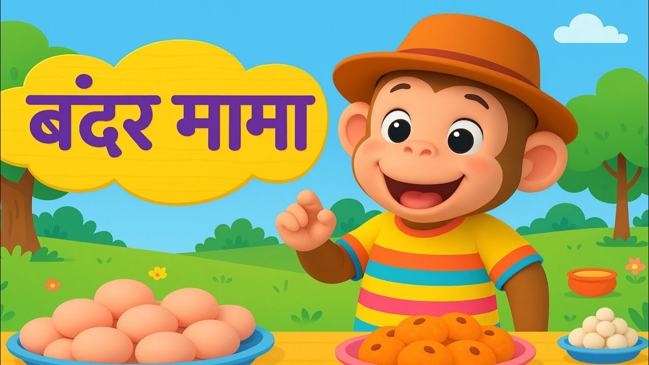 Bander Mama | Bandar Mama Hindi Rhymes for Children | Toonzy Wheels ...