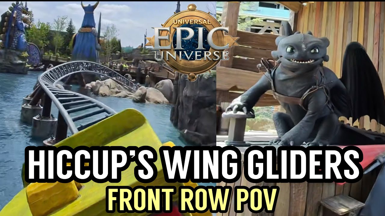 Hiccup's Wing Gliders Front Row HD POV | Universal Epic Universe - YouTube