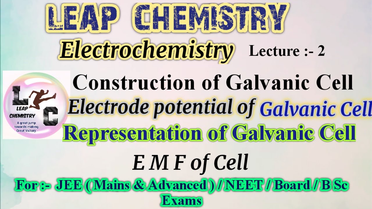 Electrochemistry | L - 2 | Construction of Galvanic Cell |#EMF_of ...