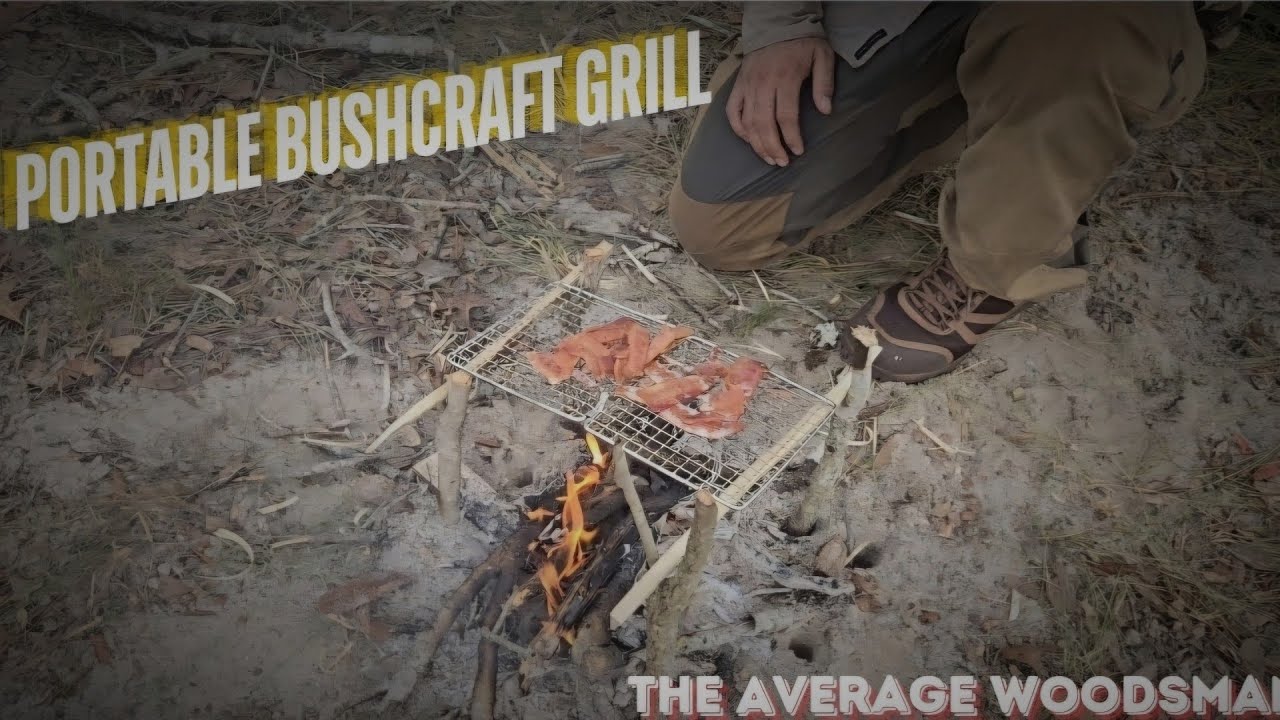 Portable Folding Bushcraft Grill for Camping - YouTube