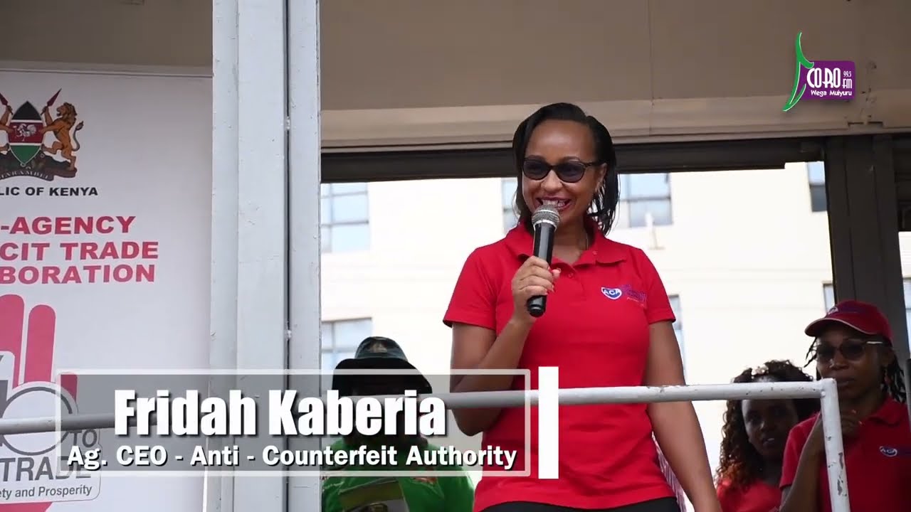 Fridah Kaberia the Ag CEO of Anti-Counterfeit Authority flagged off the ...