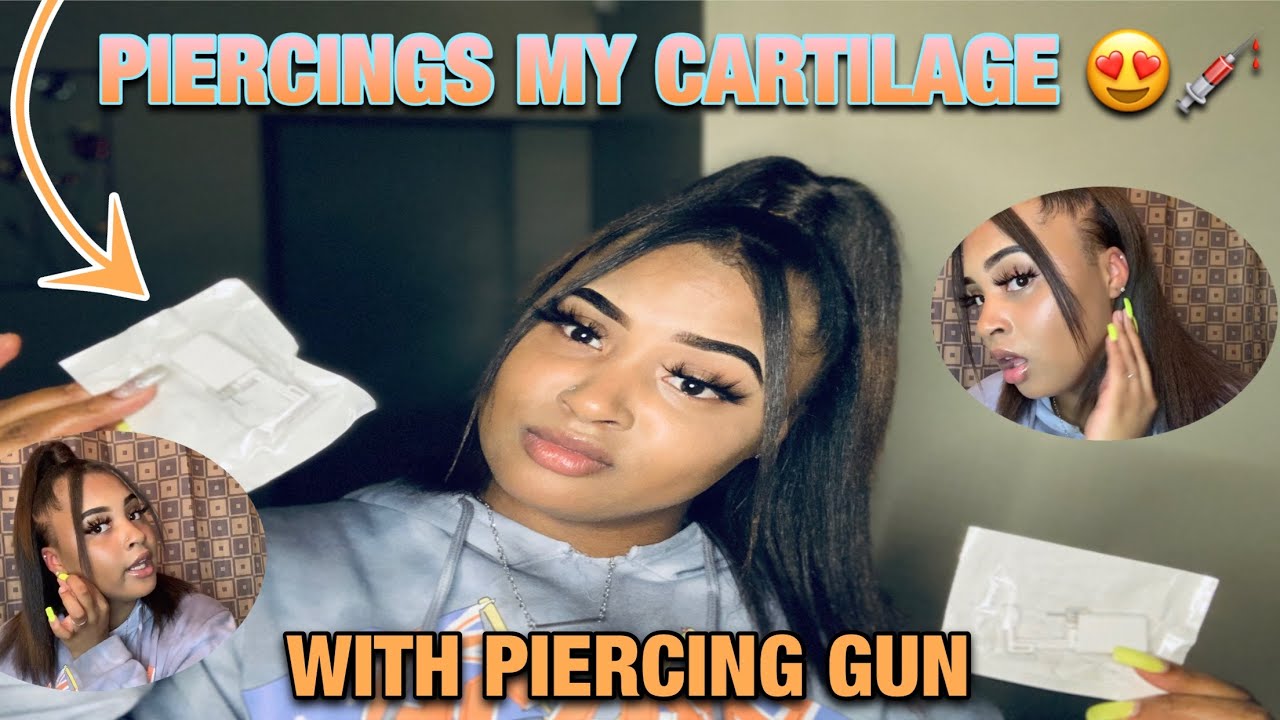 DIY: PIERCING MY OWN CARTILAGE|| @Home ALONE!!😯 - YouTube