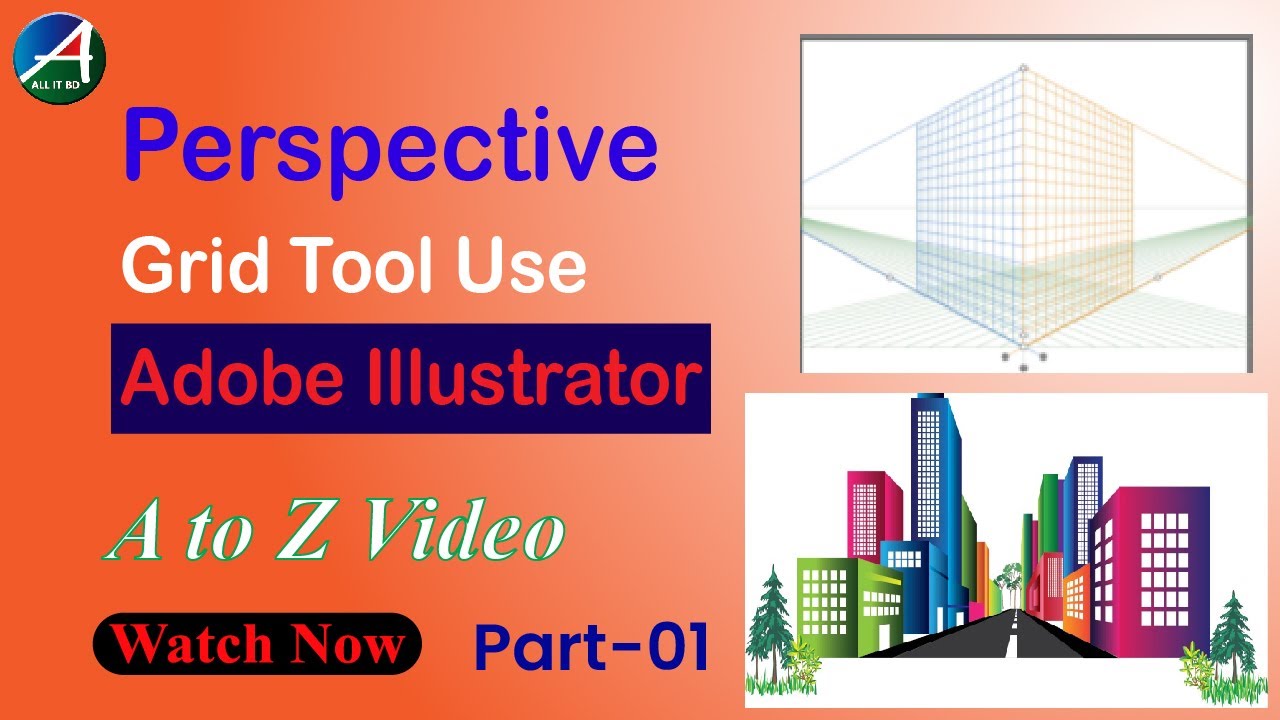 Use Of Perspective Grid tool on Illustrator Part 1 - YouTube