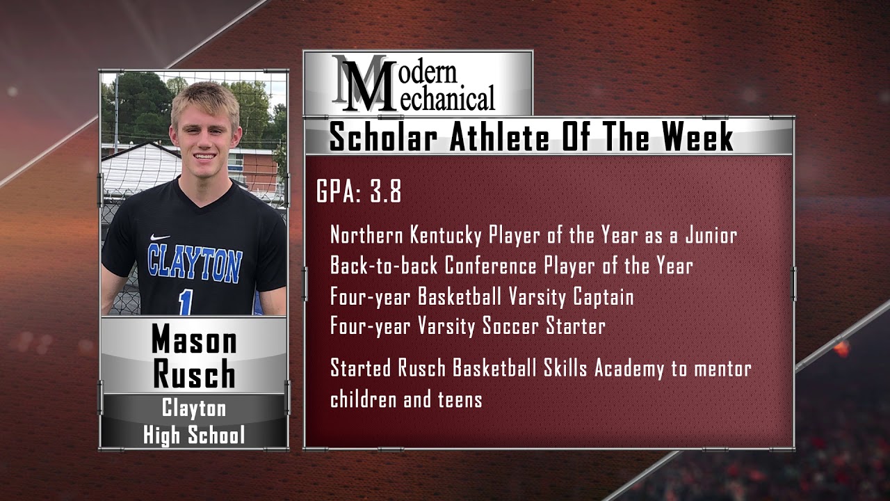 High School Hoops Scholar Athlete of the Week - Mason Rusch, Clayton ...