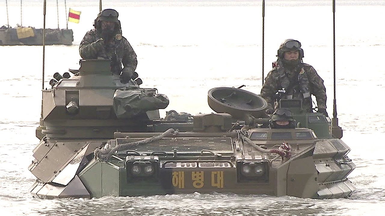 대한민국 해병대의 상징 상륙돌격장갑차 KAAV7A1, 미국 다음으로 상륙돌격장갑차를 운용 중인 해병대 상륙돌격장갑차 부대 ...