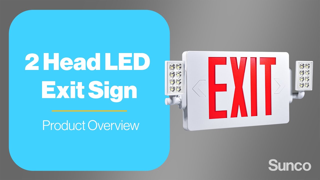 2 Head LED Exit Sign | Overview - YouTube