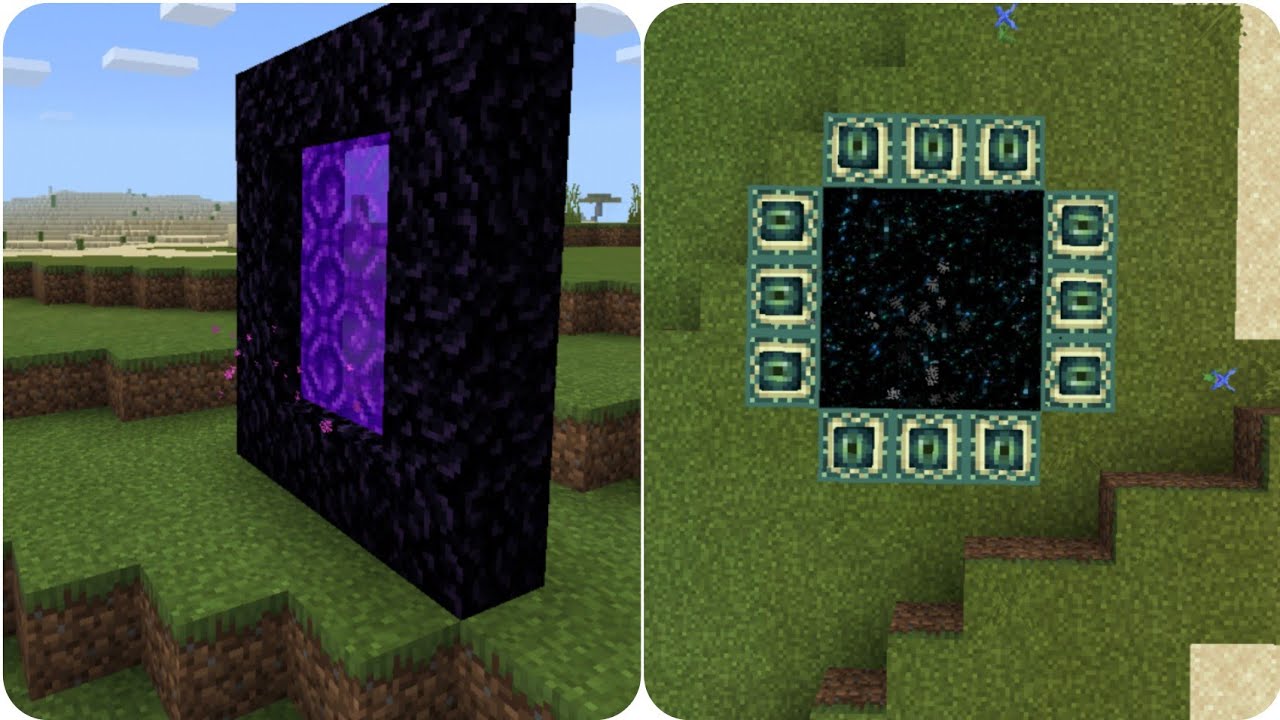All The Portals In Minecraft Nether,Aether,End Portals - YouTube