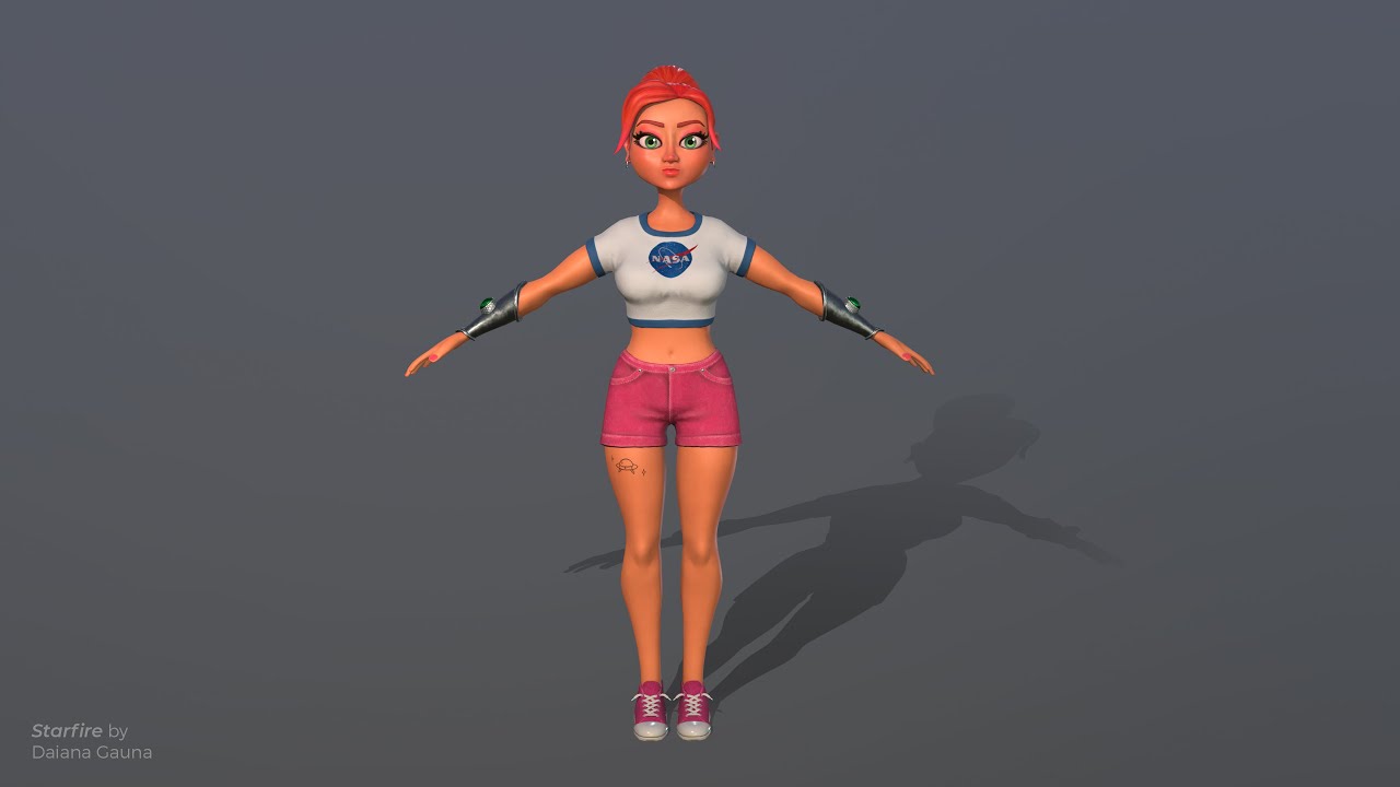 Starfire - 3D Character Modeling and Optimization for Animation and Video Games - YouTube
